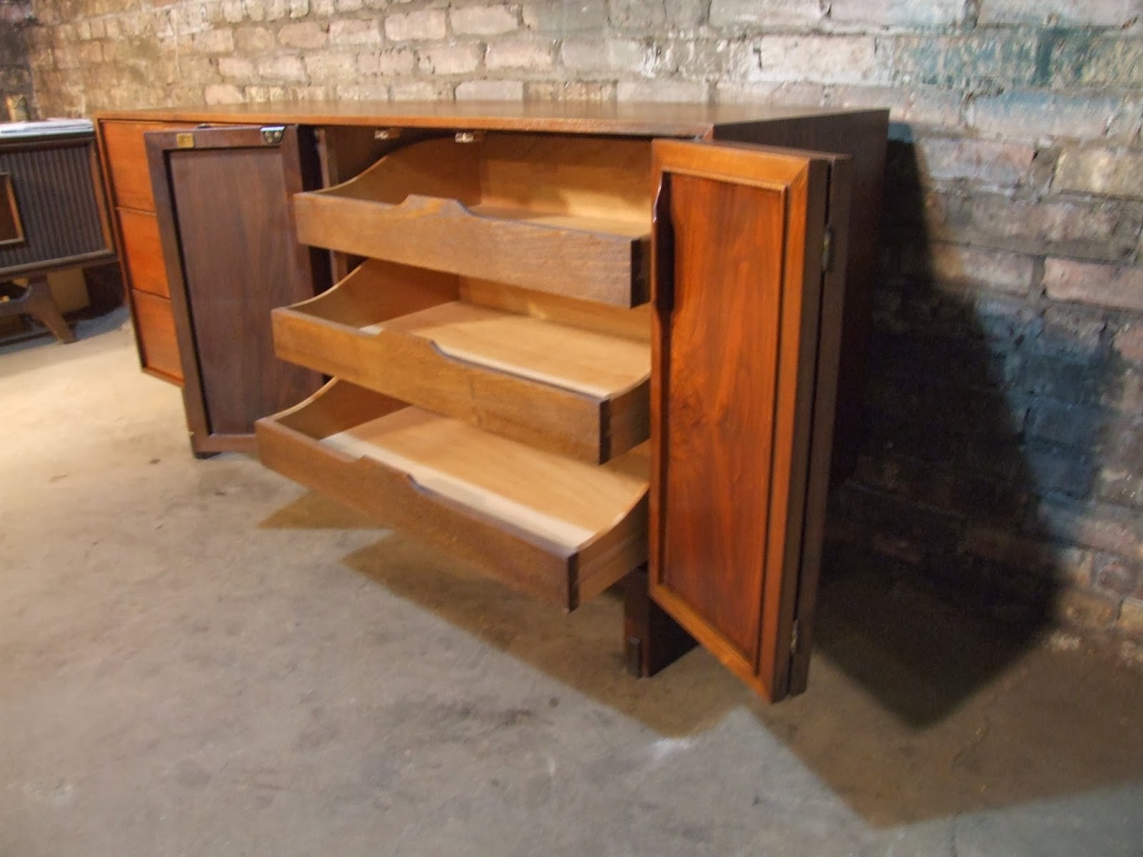 Mid Century Chicago: Richardson Nemschoff Lowboy Dresser w/ Mirror