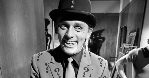 daily timewaster: Frank Gorshin as the Riddler, on set of Batman, 1966.