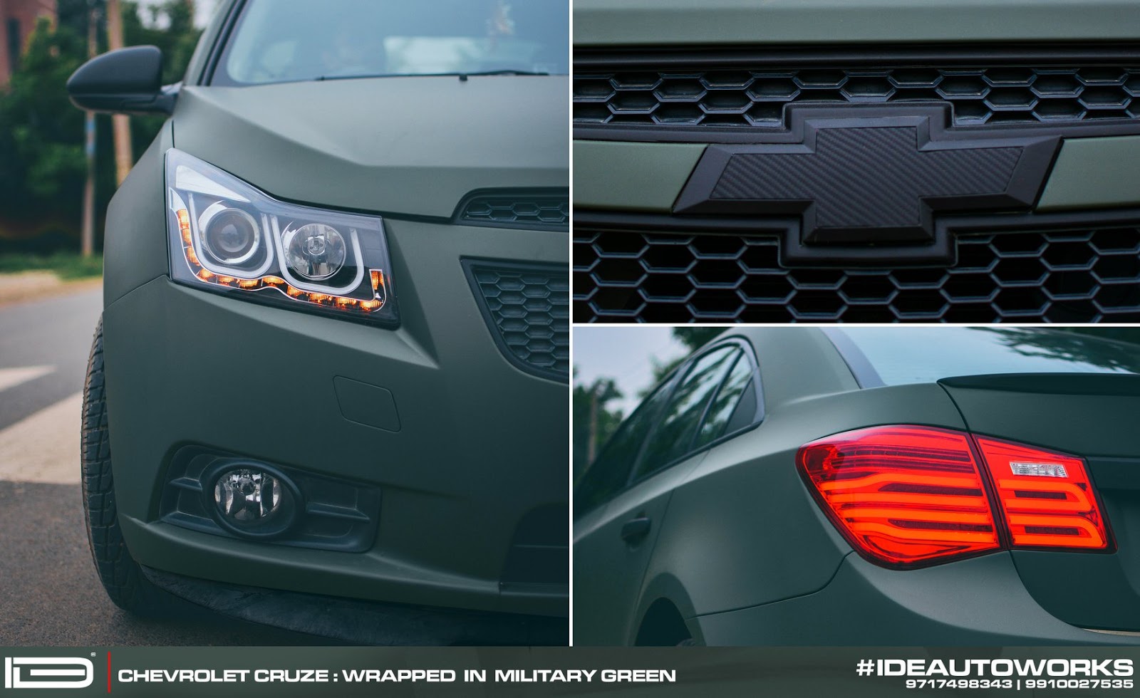 Matte Military Green Wrap - Cruze | IDE Autoworks