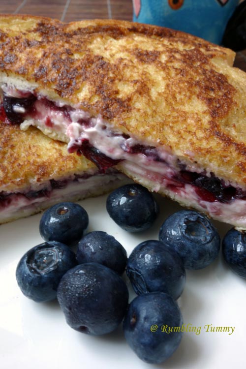 Rumbling Tummy: Maple Syrup French Toast with cream cheese