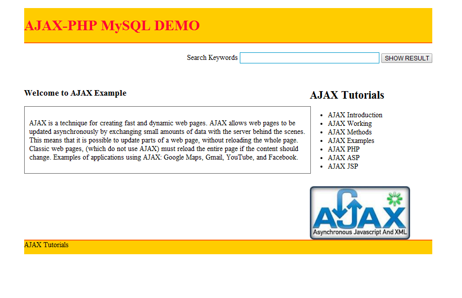 Easy Making Webapps Source Code Ajax With Php Mysql Example Source Code