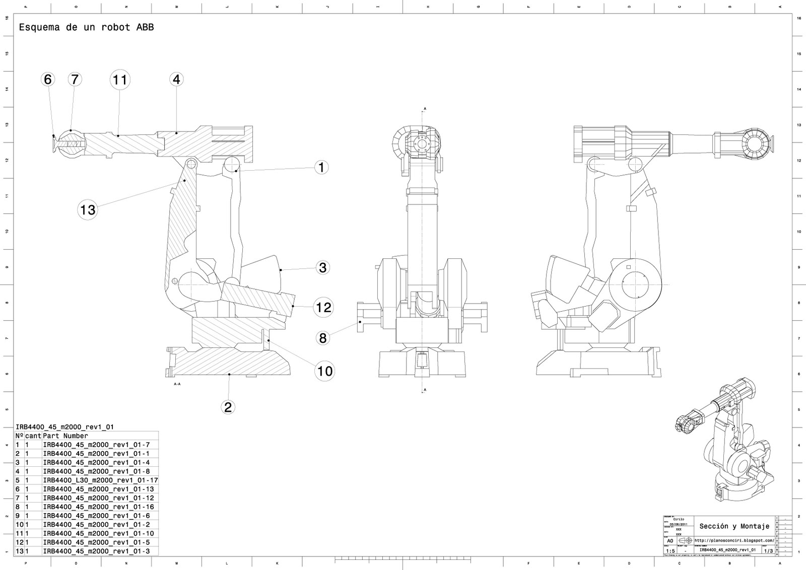 Catia e Inventor con Ciri: Esquema Robot ABB (IRB4400)