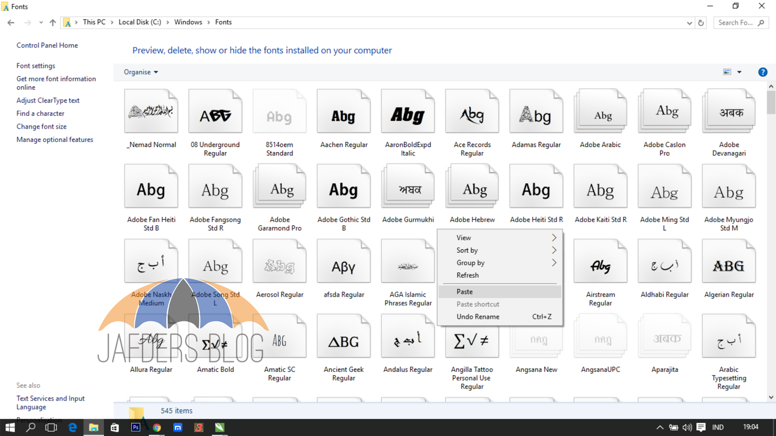 Cara Instal Font Ke Laptop Atau PC Mudah | Jafders Grafis