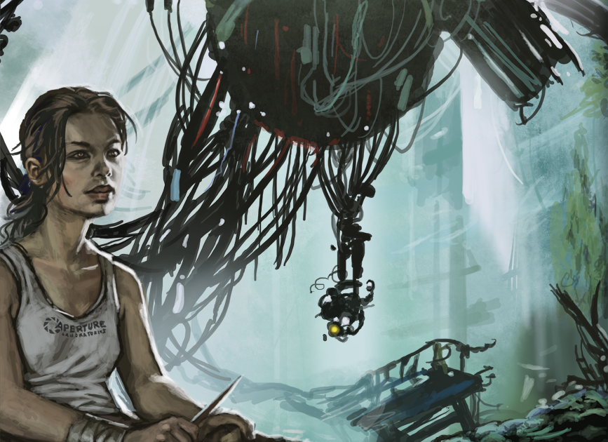 Portal Concept Art Glados