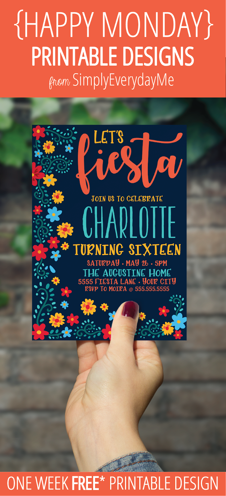SimplyEverydayMe: {HAPPY MONDAY}... FIESTA INVITATION...