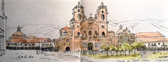 sketch journal: My Artist Pals in Cusco