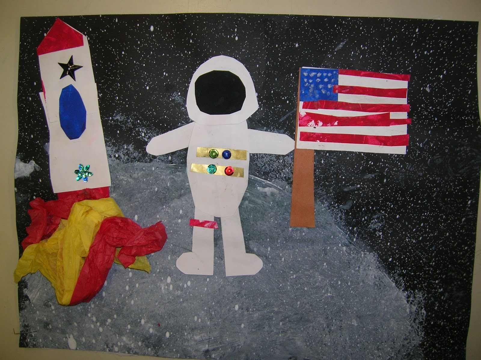 Freedom Elementary's Art Gallery: Astronauts on the Moon