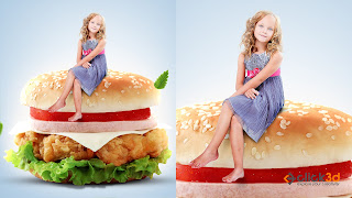Photo Manipulation Tutorial | Burger Manipulation | click3d
