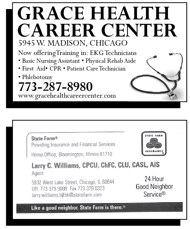 The Voice Newspapers, Serving Chicago's West Side: BUSINESS CARDS The Voice Newspapers, Serving Chicago's West Side: BUSINESS CARDS