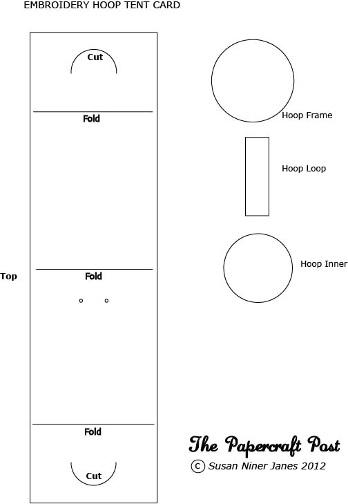 The Papercraft Post: Embroidery Hoop Tent Cards