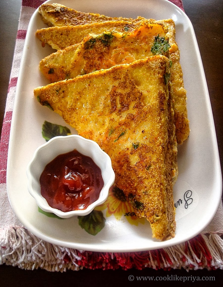 Cook like Priya: Sooji Toast | Suji Toast | Semolina Masala Toast Recipe