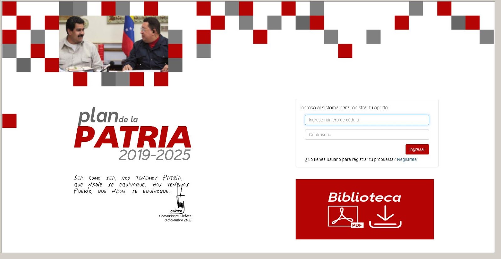 El debate Plan de la Patría 2019-2025 repite el libreto del 2012.