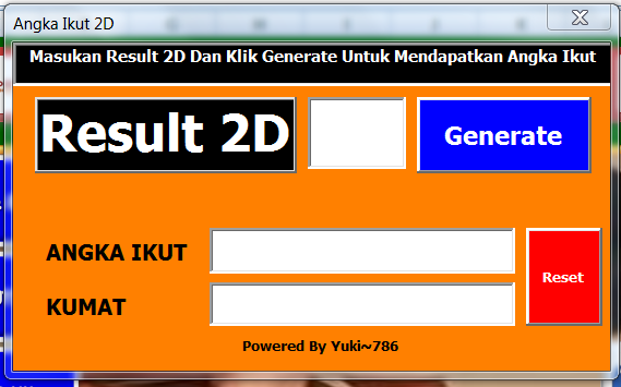 TOTO GENERATOR 2D: Galery Aplikasi