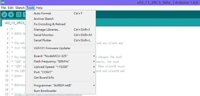 Blog of Wei-Hsiung Huang: How to add sketch data upload function to Arduino IDE for ESP32 and ...