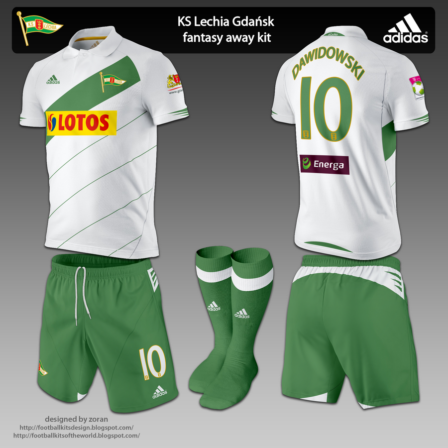 football kits design: KS Lechia Gdańsk fantasy kits