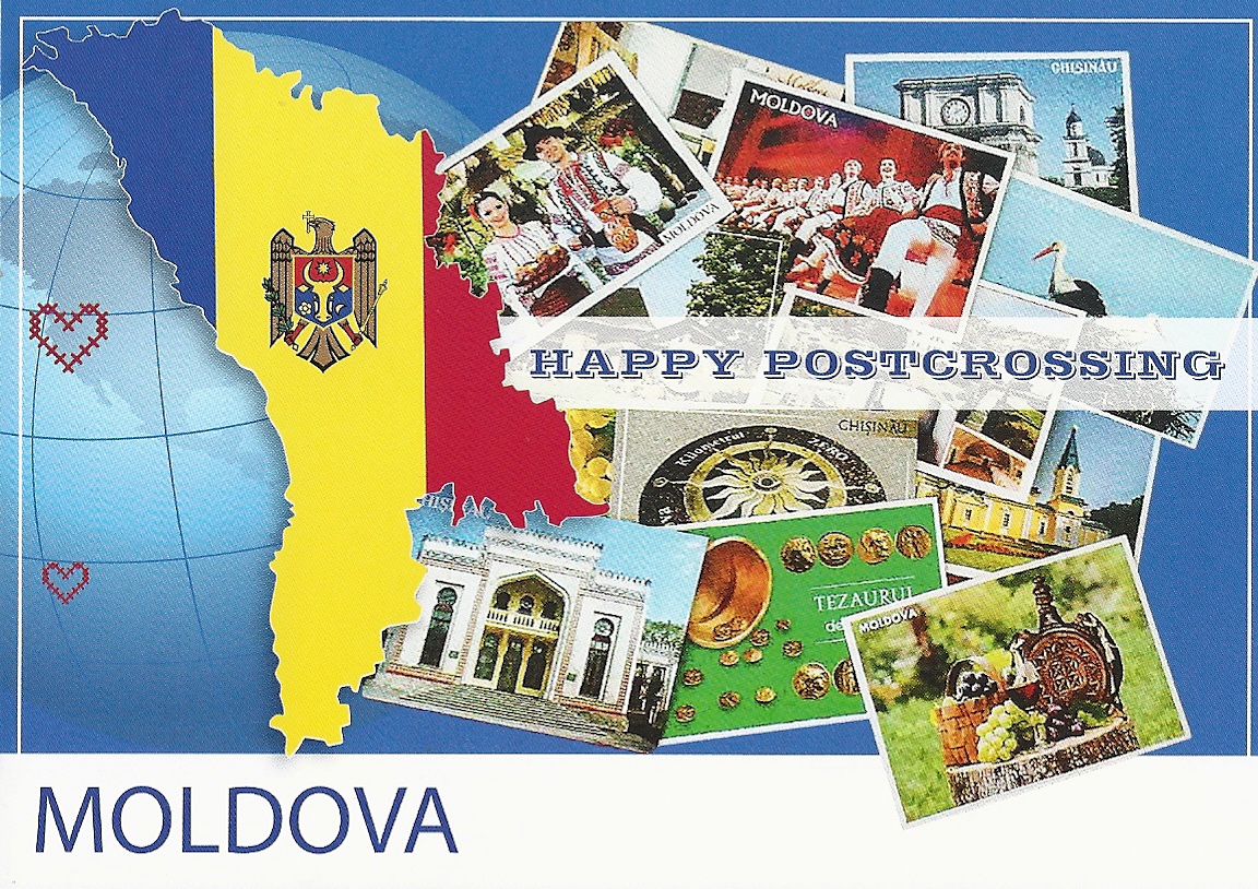 Mon Blog Timbré: "Postcrossing" stamp on FDC and postcard from Moldova