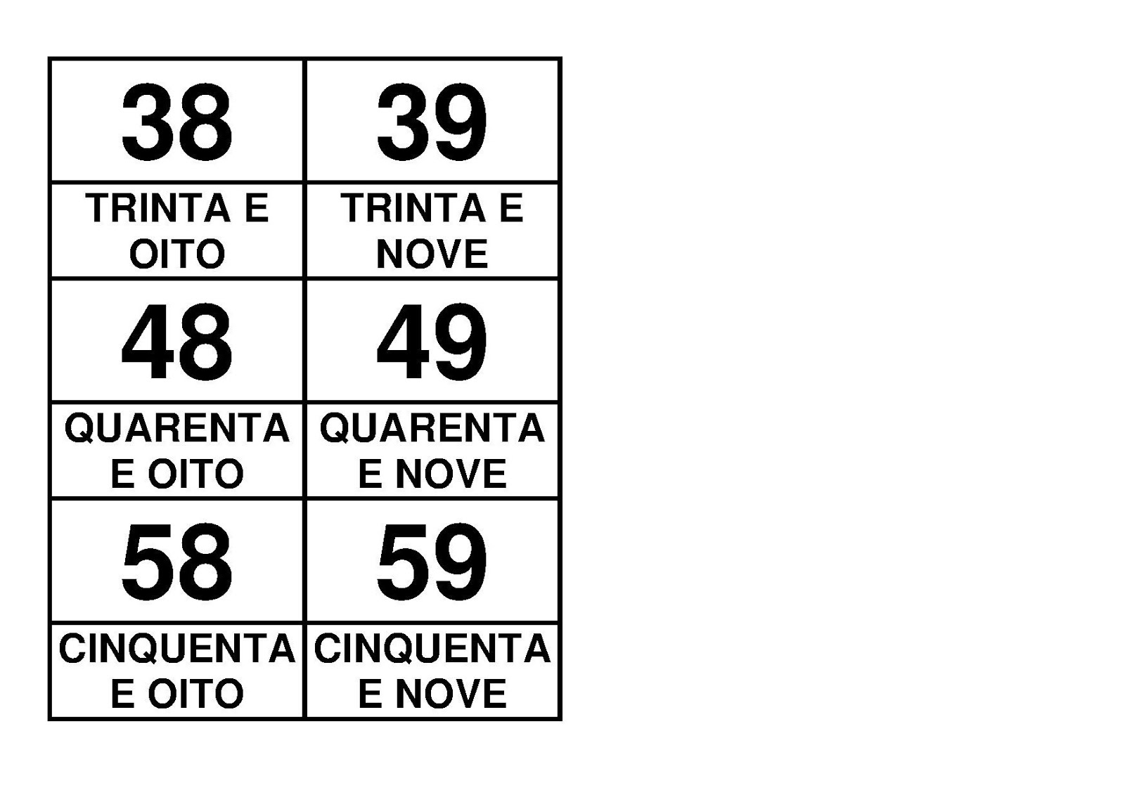 Quadro numérico Quadro numérico para fixar em sala de aula... ~ Atividades
