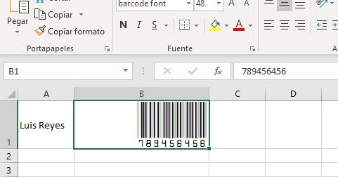 Excel - insertar código de barras | El blog de Luis Reyes