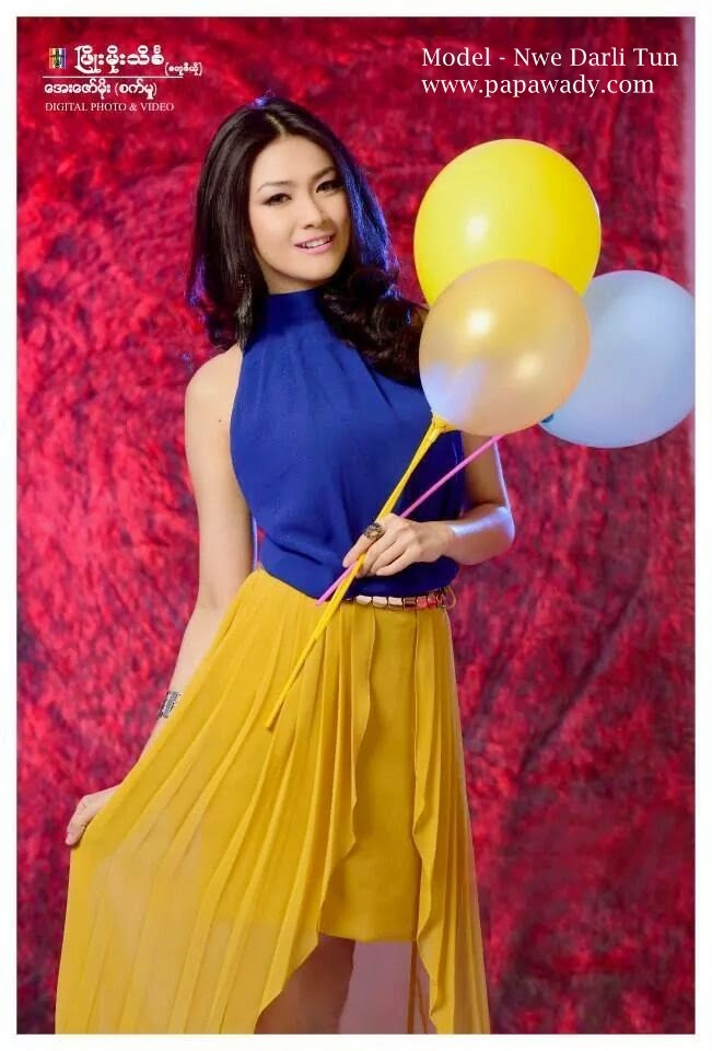 Nwe Darli Tun - Beautiful Colorful Studio Photoshoot