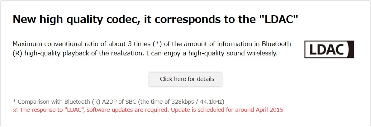 Sony A-Series to receive LDAC support in Japan in April - The Walkman Blog
