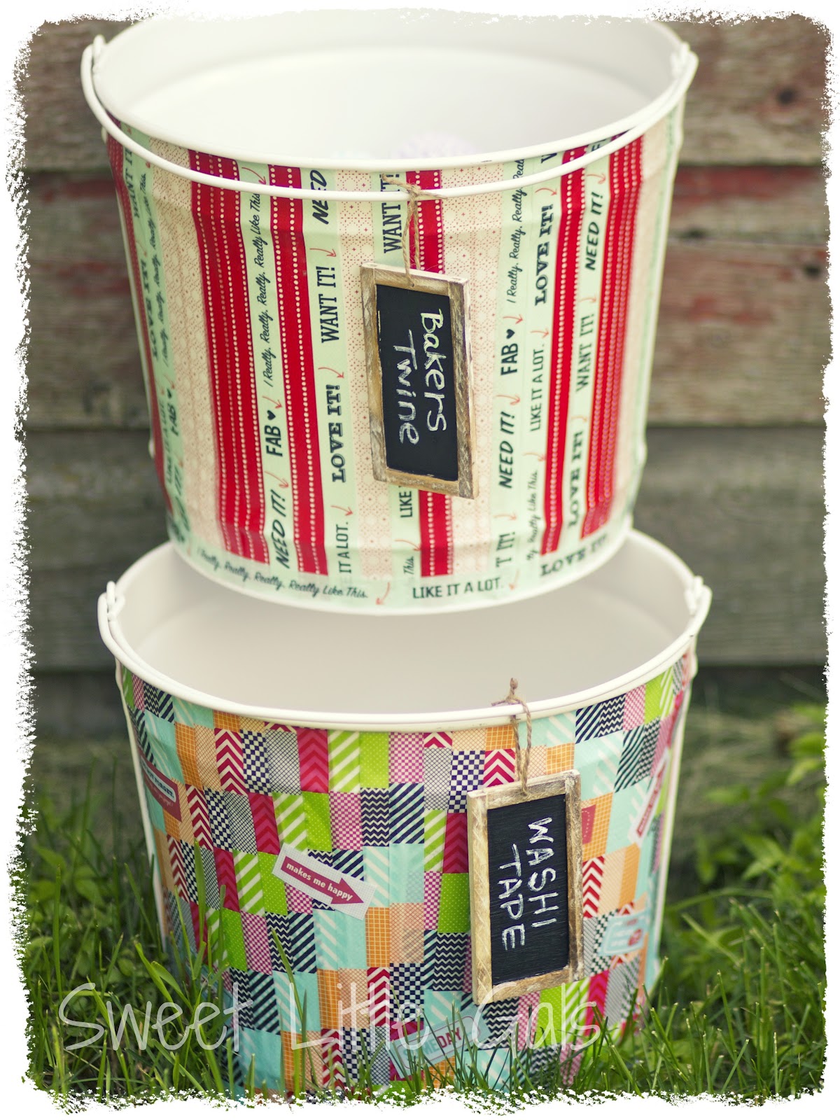 Sweet Little Gals: Washi Taped Buckets