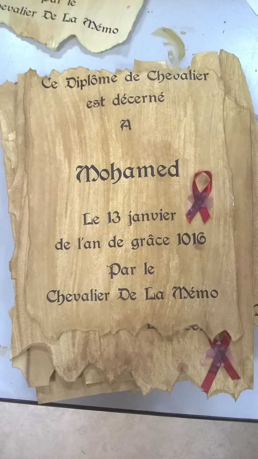 Les diplômes de chevalier