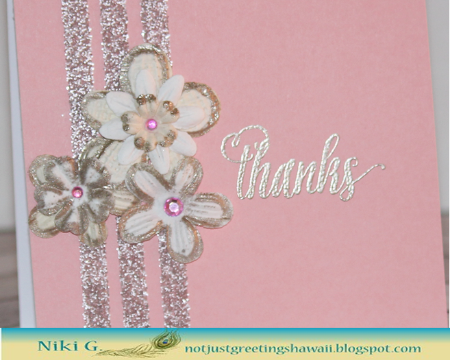 Stampn'HI: Girly Sparkly Thanks for a2z Scrapbooking