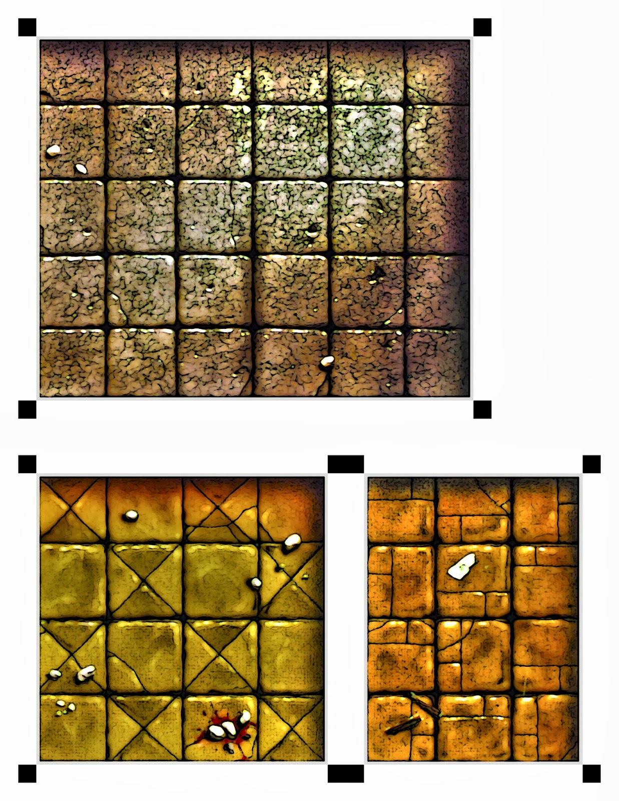 Free dungeon tiles to print: Plateaux HeroQuest Cartoon par Chaoticprime
