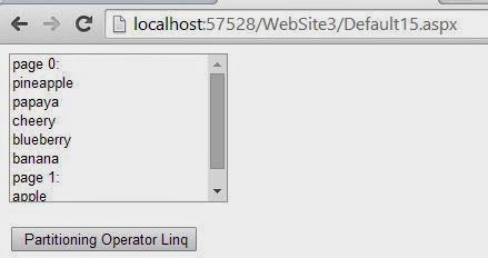 LINQ Partitioning operators in ASP.NET