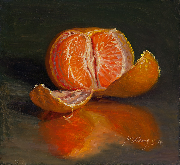Wang Fine Art: mandarin orange still life daily painting a day fruit ...