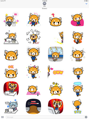 Aggretsuko Facebook Stickers