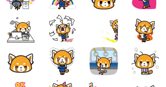 Aggretsuko Facebook Stickers