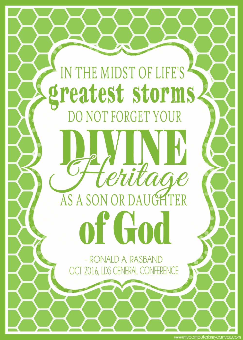 Printable LDS General Conference Quotes: October 2016 - My Computer is ...