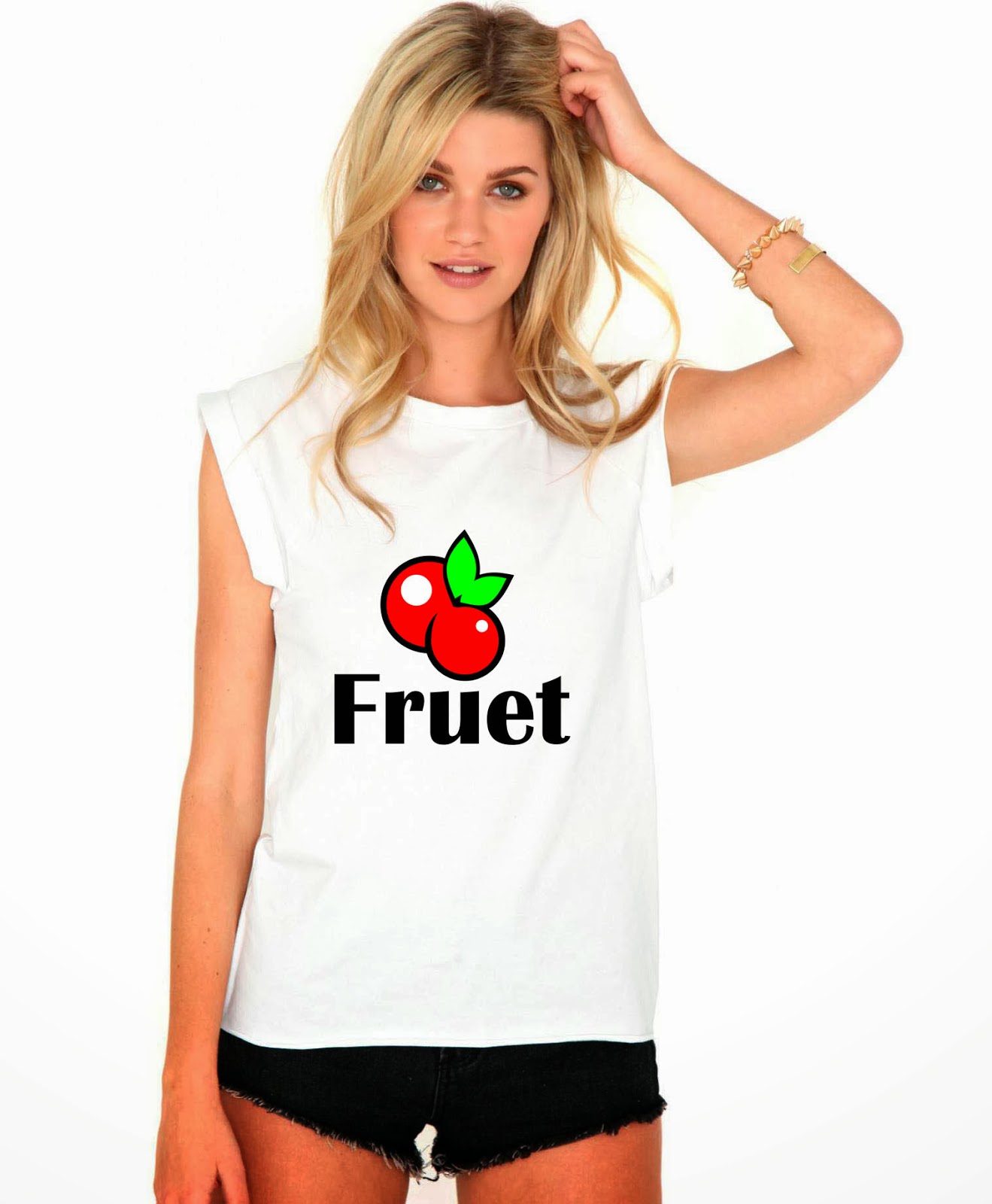 White T-Shirt Design For Girl Fruet Theme | White T-Shirt For Girl
