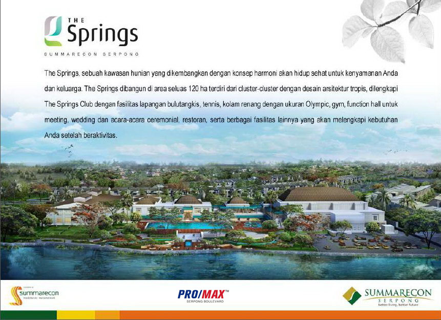 Info Properti Terbaru: "PELICAN", THE SPRING SUMARECON SERPONG