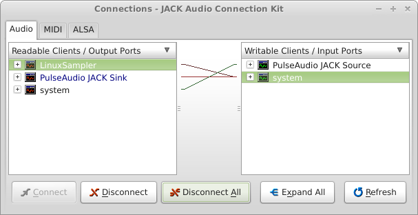 Algorhythmic Sounds: Setting up Roland A-88 with QJackCtl + QSampler in ...