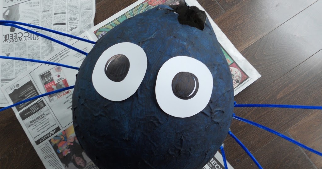 Snacking Squirrel: Paper Mache Spider