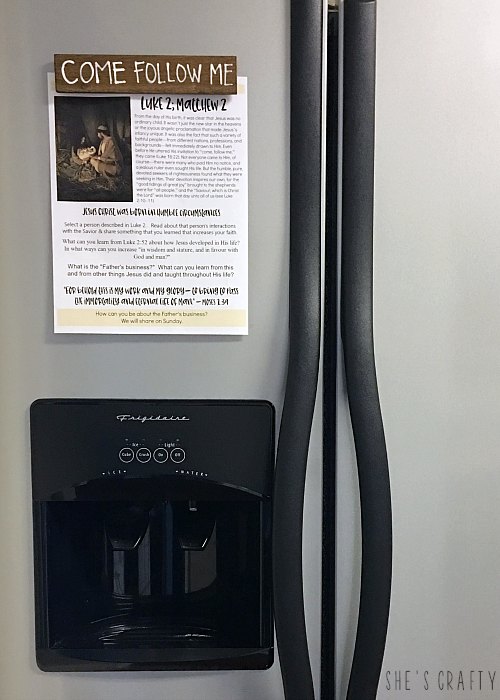 She's Crafty: Come Follow Me - Home Study Printable and Magnet