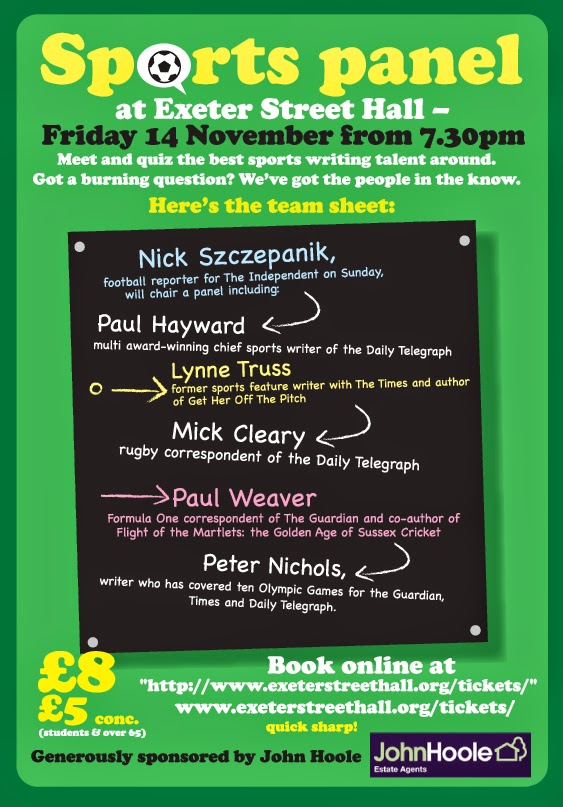 NUJ Brighton & Sussex branch: Sports panel at Exeter Street Hall