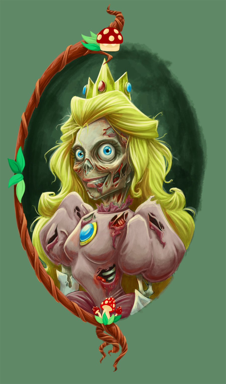 The Art Of Amanda Dockery Princess Peach Zombie Wip D