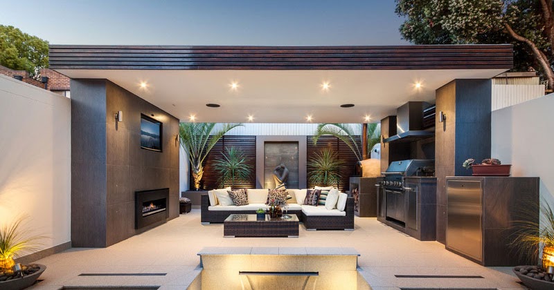 10 ideas for an outdoor kitchen landscape - Lady's Houses