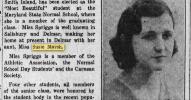 Delmar Historical And Art Society: Susie Lee Spriggs