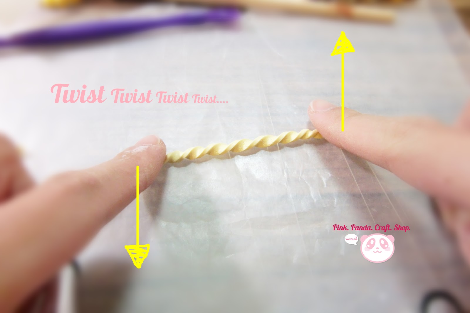 PinkPandaCraftShop: Tutorial time :How to make polymer clay twisted ...