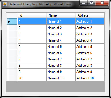 VB.net DataGridView, Move Row Item By Draging - VB net CSharp Php Blogger Photoshop
