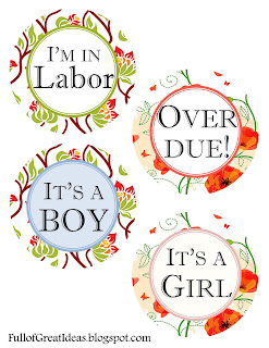 Free Printable - Pregnancy Belly Stickers