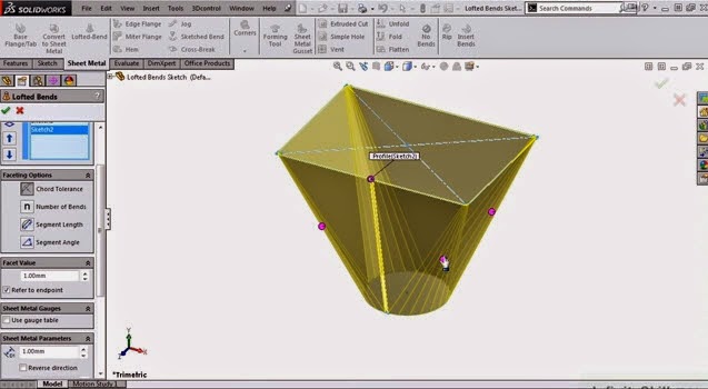 How to Lofted Bends in SolidWorks Sheet Metal Tutorial - SolidWorks Share