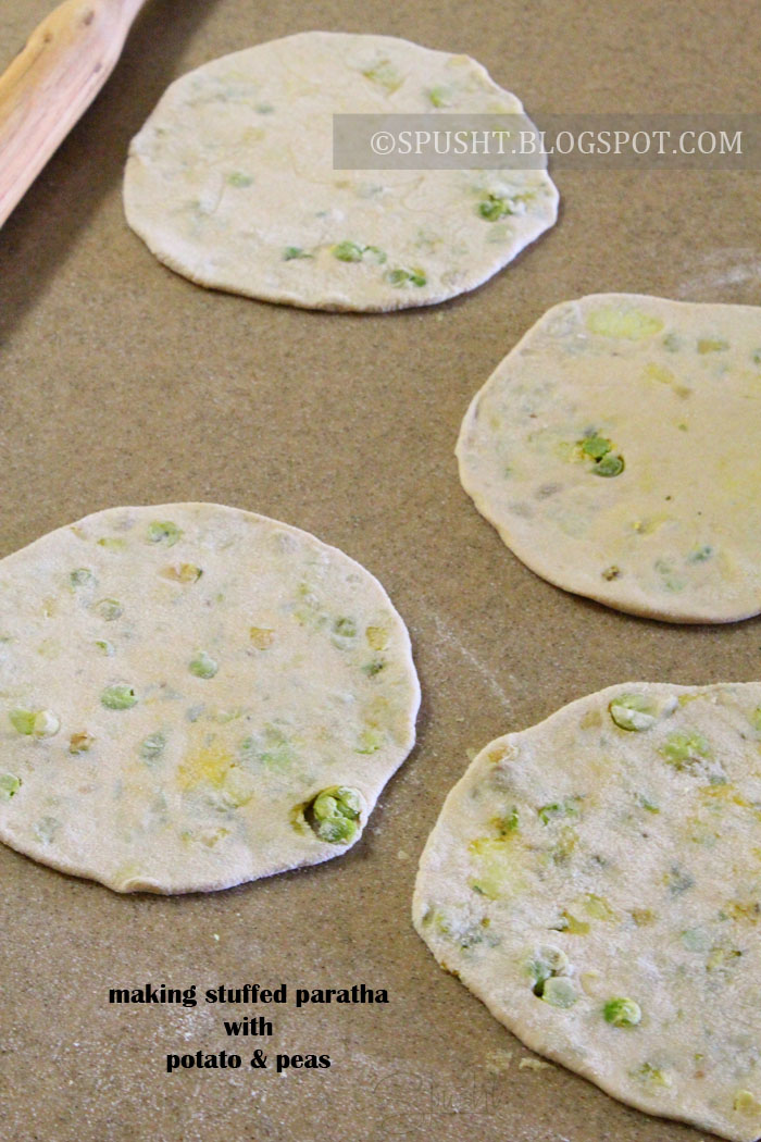Spusht: Aloo Paratha Recipe | Potatoes & Peas Stuffed Paratha