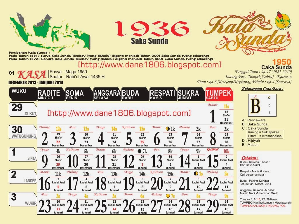 DANE1806: Kalender Sunda 1936 Saka (2013-2014 Masehi)