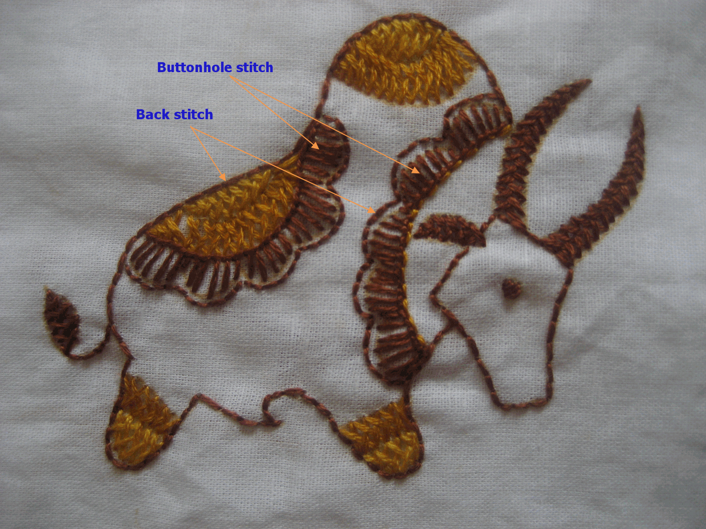Basics of Free Hand Embroidery: Buttonhole Stitch