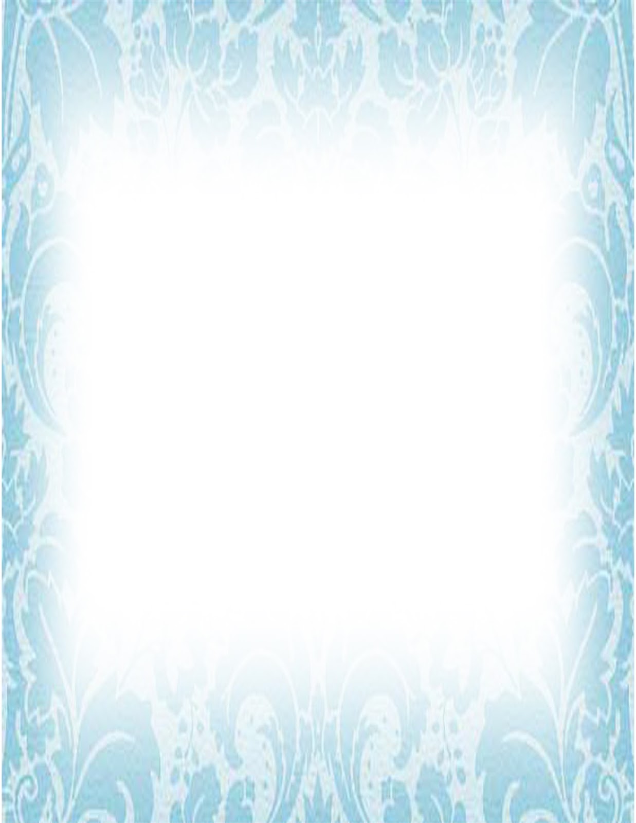 Papel de Carta con bordes de Azul Claro